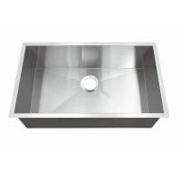 China 16 Gauge Stainless Steel Single Basin Undermount Kitchen Sink Rectangular Shape for sale