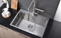 China 16 Gauge Stainless Steel Single Basin Undermount Kitchen Sink Rectangular Shape for sale