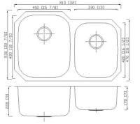 China Brushed Surface Double Basin Undermount Kitchen Sink 16G Thickness for sale