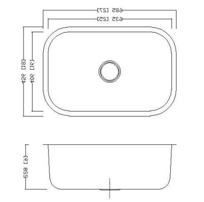 Cina Singolo lavandino di Undermount della ciotola dell'acciaio inossidabile 304, lavandino di cucina di derivazione di Undermount in vendita