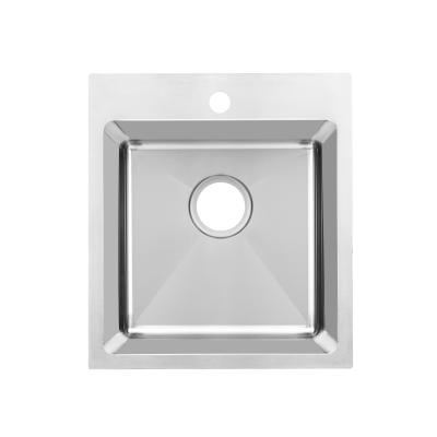 China Household Stylish Top Mount Stainless Steel Kitchen Sink 5 Years Warranty / Square Stainless Steel Kitchen Sink for sale