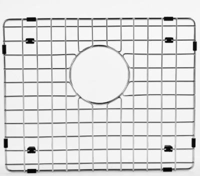 China Rectangular Stainless Steel Bottom Wire Sink Grid Chrome Kitchen Organizer Protector for sale