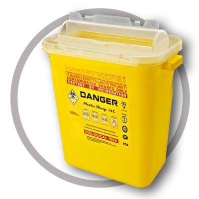 China 14 Litre Sharps disposal container, Sliding Lid, Red,Sharps Container  | WinnerCare for sale