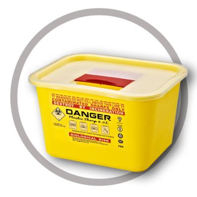 China 4 Litre Sharps container, Sliding Lid, Red sharps siposal containers - WinnerCare for sale