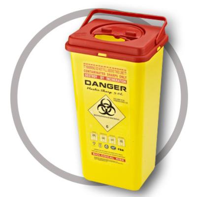 China 5 Litre Sharps disposal container, Sliding Lid, Red,Sharps Container  | WinnerCare for sale