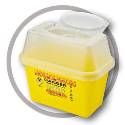 China 1 Litre Sharps disposal container, Sliding Lid, Red,Sharps Container  | WinnerCare for sale