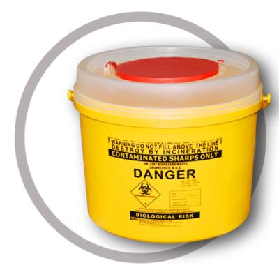 China 6 Litre Sharps disposal container, Sliding Lid, Red,Sharps Container  | WinnerCare for sale