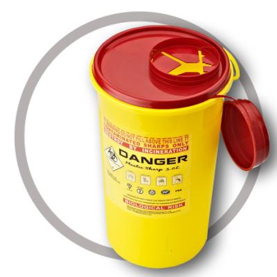China 3 Litre Sharps disposal container, Sliding Lid, Red,Sharps Container  | WinnerCare for sale