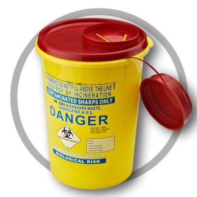 China 2.4 Litre Sharps disposal container, Sliding Lid, Red,Sharps Container  | WinnerCare for sale