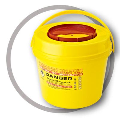 China 6.2 Litre Sharps disposal container, Sliding Lid, Red,Sharps Container  | WinnerCare for sale