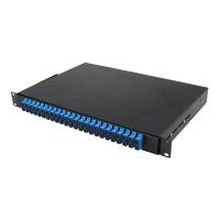 China Indoor Fiber Optic Patch Panel For Data Communications Networks Compact Size for sale