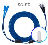 China Custom Single Mode Duplex Armored Fiber Optic Patch Cable LC SC FC ST for sale