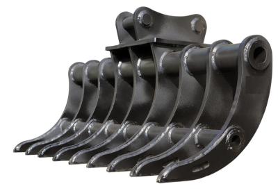 China 1-40ton Excavator Forestry Root Rake with HB450 Wear Plates and Customized Widths for Crawler Excavators for sale