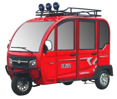 China Solar Electric 60V 800W Passenger 40km/H Cabin Tricycle for sale
