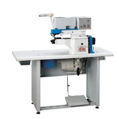 China 220v 50hz Semi Automatic Leather Edge Folding Machine With Gluing 1.1kw for sale