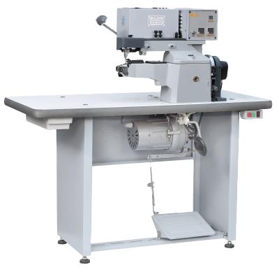 China 220v 50hz Semi Automatic Leather Edge Folding Machine With Gluing 1.1kw for sale