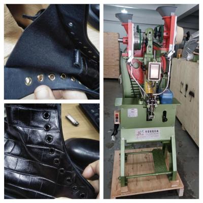 Cina FOSHAN Calzature Machine Automatic Eyelet Machine for Shoe Eyelet Riveting Peso 230KG Dimensioni della macchina 550*600*1430mm in vendita