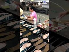 Semi Automatic Pneumatic Gluing Machine For Shoes Leather Paper Goods