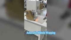Automatic gluing midsole wrapping machine