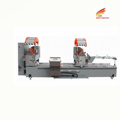 Cina ALUMINIUM CUT OFF SAW UPVC WINDOW AND DOOR MACHINE ALUMINUM EXTRUSION CUTTING MACHINE CNC DOUBLE MITRE SAW in vendita