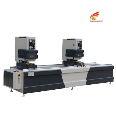 Cina Windows and doors manufacturing machines two heads upvc window seamless welding machine for making pvc windows in vendita