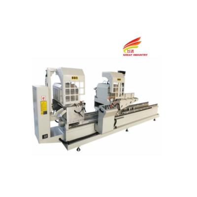 中国 DOUBLE BLADE MITRE SAW UPVC WINDOW CUTTING MACHINE WINDOW FABRICATION MACHINERY 販売のため