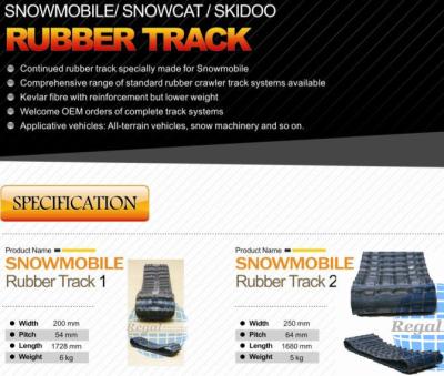 China ASV rubber track/Rubber Tracks for Skid Steer Loader Snowmobile Rubber Track for sale