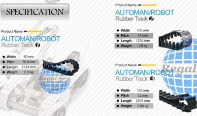 China Robot rubber track for sale
