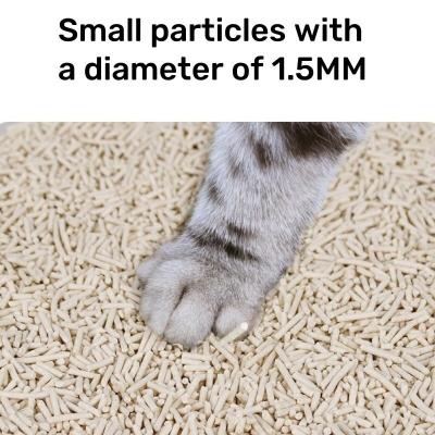 China OEM Clumping Tofu Cat Litter Beige Tofu Based Cat Litter Customized for sale