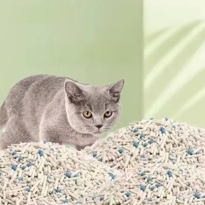 China OEM biologische deodorant Tofu en Bentonite gemengd kattenvuil met multi geur Te koop
