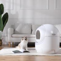 China Large Capacity Smart Cat Litter Box 565x565x670mm with WiFi App Control and Multiple Safety Sensors for sale