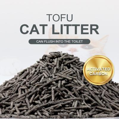 Cina Prodotti per animali da compagnia all'ingrosso a basso tenore di polvere Carbonio attivo Tofu Lettiera per gatti Deodorante Assorbente Agglomerante Prodotti per animali da compagnia in vendita
