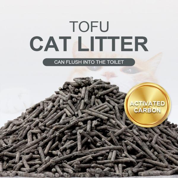Quality Pet Supplies Wholesale Low Dust Activated Carbon Tofu Cat Litter Deodorizing Absorption Clumping Pet Products for sale