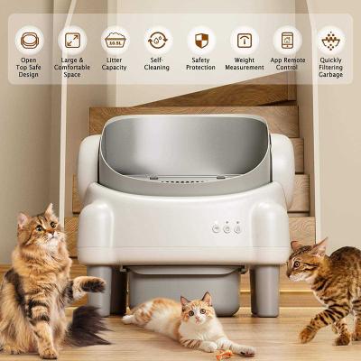 China OEM/ODM Smart Cat Litter Box Wifi Automatic Scoop Fully Automatic Cat Toilet Pet Supplies for sale