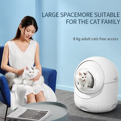 China Pet Smart Fully Automatic Extra Large Cleaning Odor Removal Cat Litter Box Anti-Splash Cat Litter Tray for sale