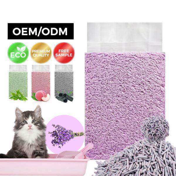 Quality Cat Litter Manufacturer Made in China Natural Easy Clean Biodegradable Lavender Cat Litter for sale