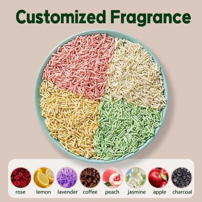 China Customizable Tofu Cat Litter Wholesale High Quality Striped Cat Litter 1.5-3.0mm Kitty Litter for sale
