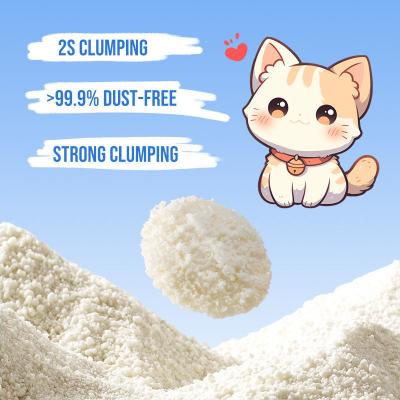 China OEM/ODM Pet Supply Factory Wholesale Non-Sticky Bottom Premium Biodegradable Natural Deodorizing Cassava Cat Litter for sale