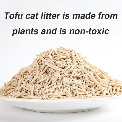China Eco Friendly Tofu Cat Litter Quick Clumping Flushable Organic Soy Sand for sale