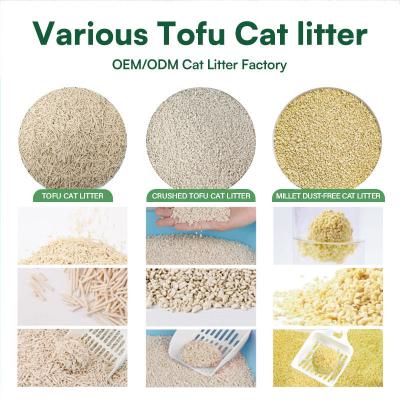 China Vacuum Packed Tofu Cat Litter Dust Free Solid Clumping Soybean Pellets For Pet Shop for sale