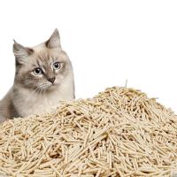 China Flushable Tofu Cat Litter 6L Natural Plant Based Strong Odor Control Dust Free 1.5mm Pellets for sale