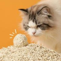 China Flushable Tofu Cat Litter 6L Natural Plant Based Strong Odor Control Dust Free 1.5mm Pellets for sale