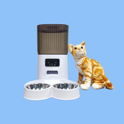China Automatic Pet Feeder Scheduled Smart Dog Cat Food Dispenser with Voice Recorder for sale