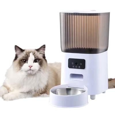 China Smart Automatic Pet Feeder Double Bowls Large Capacity Food Dispenser for Cats Dogs for sale