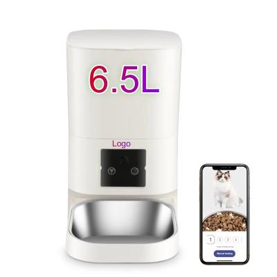 China Smart Automatic Pet Feeder Double Bowls WiFi Cat Dog Food Dispenser Multi-Pet for sale