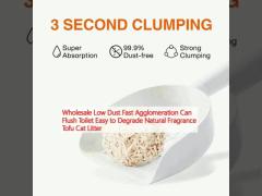 Wholesale Low Dust Fast Agglomeration Can Flush Toilet Easy to Degrade Natural Fragrance Tofu Cat Litter