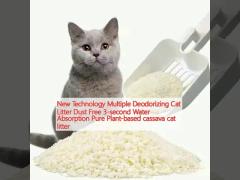 New Technology Multiple Deodorizing Cat Litter Dust Free 3-second Water Absorption Pure Plant-based cassava cat litter