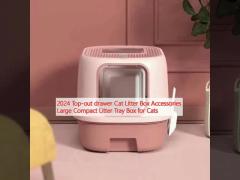 2024 Top-out drawer Cat Litter Box Accessories Large Compact Litter Tray Box for Cats