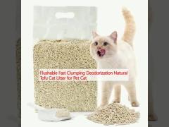 Flushable Fast Clumping Deodorization Natural Tofu Cat Litter for Pet Cat