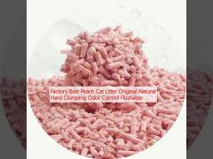 OEM Best Peach Cat Litter Original Natural Hard Clumping Geur Control Flushable